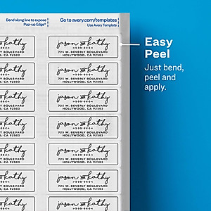 Avery 6521 Glossy Crystal Clear Address Labels for Laser & Inkjet Printers, 1" x 2-5/8", 300 Labels