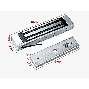 MENGQI-CONTROL Waterproof Metal RFID Keypad Door Entry Systems & 600lbs Electric Magnetic Lock+110V Power Supply+Push to Exit Button+RFID Keychains/Cards