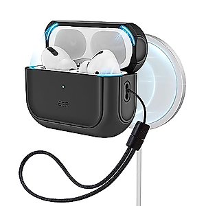 ESR for AirPods Pro 2nd Generation Case (HaloLock), Compatible with Airpods Pro Case 2nd/1st Gen (2022/2019), Compatible with MagSafe, Full Drop Protection Cover with Lanyard, Black