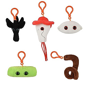 GIANTmicrobes Biohazards Gift Box, Microbiology Gifts, Medical Gag Gifts Funny, Doctor Gifts, Bacteria Plush, Virus Plush Toy, Plush Keychain