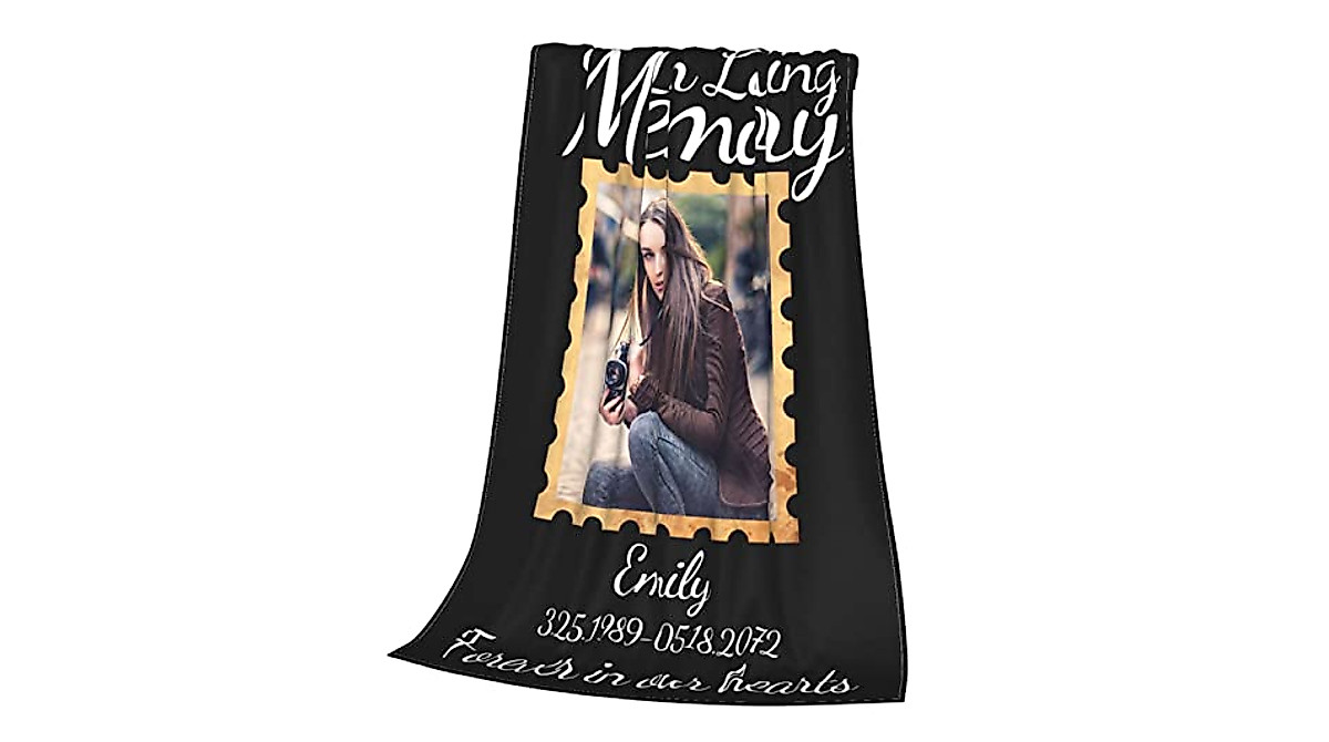 Custom Memorial Throw Blanket - Honoring Loved Ones