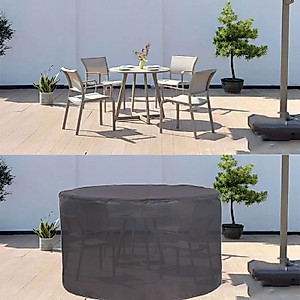 Extra Large Patio Furniture Protector Cover Waterproof 20" D x 20" H, 420D Heavy Duty Oxford Cloth Cover, Garden Furniture Cover Outdoor, Patio Table Cover Round for Lawn, Deck, Backyard