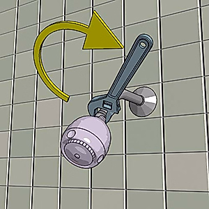 PF WaterWorks SmartFLOW Water Sense Listed Water Saving Efficient Three Spray Pattern Massaging Showerhead - 1.5 GPM; PF0555