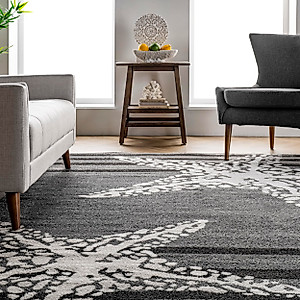 nuLOOM 2' x 3' Performance Indoor Area Rug, Non-Shed, Power Loomed High-Traffic Area Rug for Living Room, Bedroom, Home, Minnie Grey