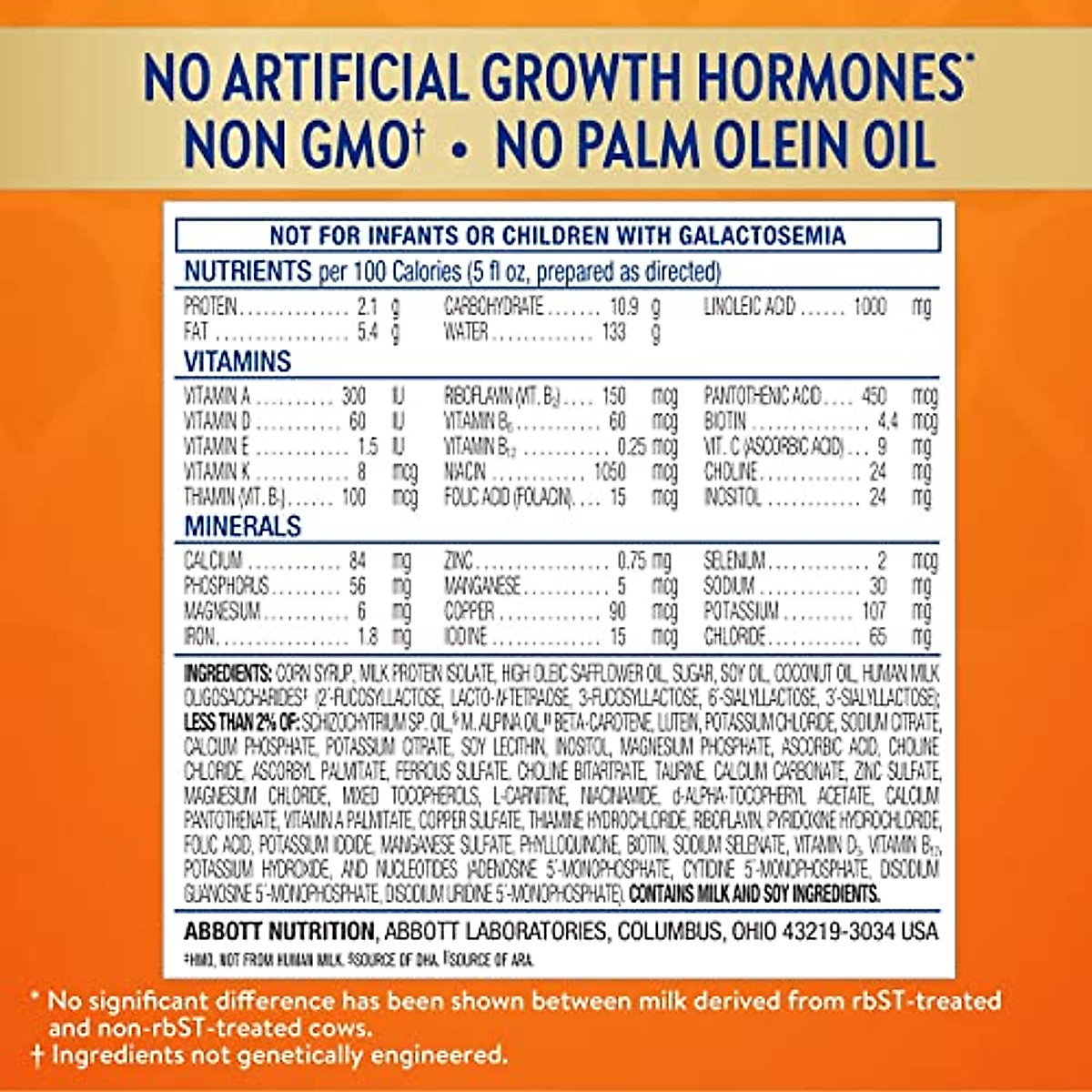Similac 360 Total Care Sensitive Infant Formula, with 5 HMO Prebiotics, for Fussiness & Gas Due to Lactose Sensitivity, Non-GMO, Baby Formula Powder, 20.1-oz Tub