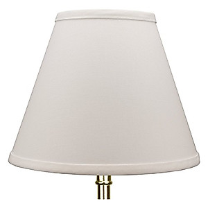 FenchelShades.com Lampshade 5" Top Diameter x 10" Bottom Diameter x 8" Slant Height with Clip-On Attachment for Standard Edison-Style Lightbulb (Linen Ivory)