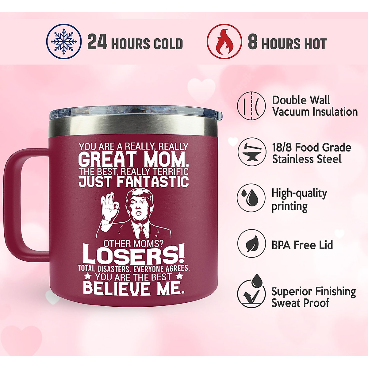 Mothers Day Gifts for Mom from Daughter, Son - Mom Gifts from Daughter, Son - Best Mom Gifts, Birthday Gifts for Mom, Mom Birthday Gifts Ideas, Funny Mom Gifts, Mom Present - Mom Novelty Mug 14Oz