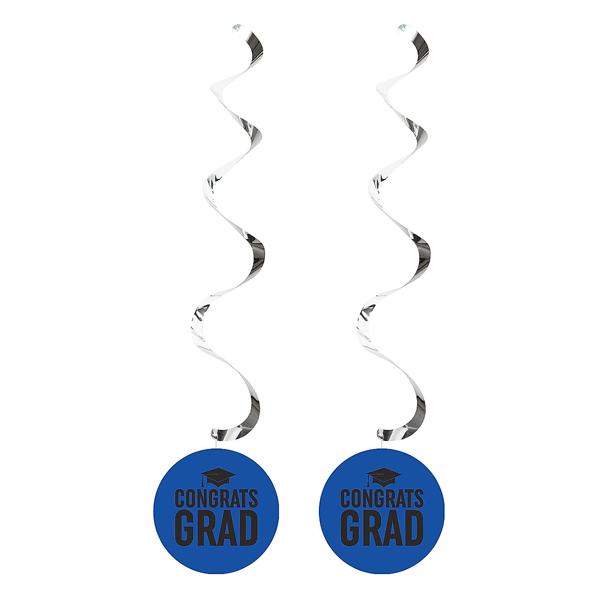 Creative Converting Blue Graduation Dizzy Danglers, Assorted sizes