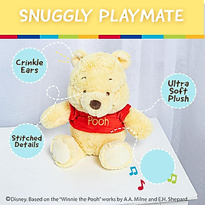 KIDS PREFERRED Disney Baby Winnie the Pooh and Friends Stuffed Animal with Jingle and Crinkle, Pooh 9”, Standard Safe for All Ages