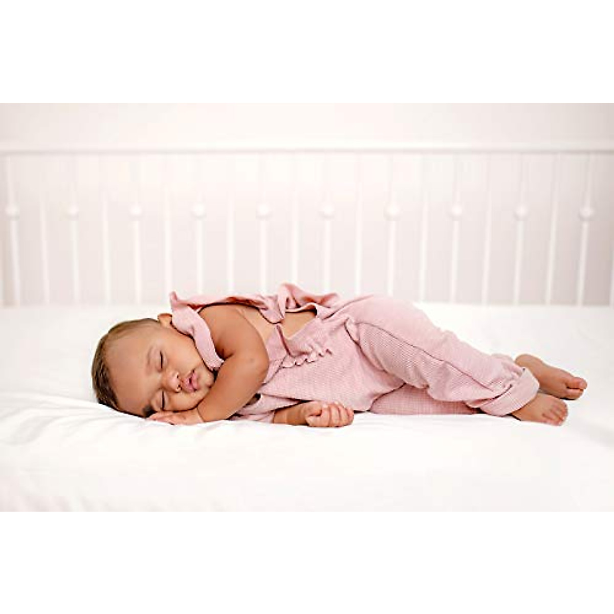 Pure Bamboo Sheets - Bamboo Crib Fitted Sheet (52"x28"x6") for Girls and Boys - 100% Organic Bamboo, Luxuriously Soft, Ultimate Cooling, Fits Standard Size Crib Mattress (Pink)