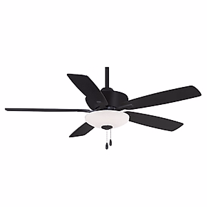 MINKA-AIRE F553L-CL Minute 52 Inch LED Energy Star Rated Ceiling Fan with DC Motor and 3 Speed Pull Chain in Coal Finish