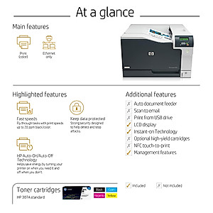 HP Color Laserjet Professional Printer (CP5225n) (Certified Refurbished)