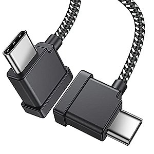 KOOWOD 1FT 90 Degree RC USB C to Type C Phone Tablet OTG Data Cable Right Angle Connector Cord for DJI Mavic 3, Mini 2, Mavic Air 2, Air 2S Remote Controller Accessories (1 Pack)
