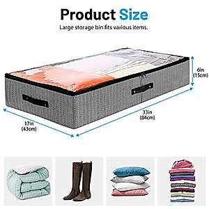 WISELIFE Storage Bags 100L 3-Pack Large Blanket Clothes Organization and Under Bed Storage Bins Containers (2-Pack) Large Foldable