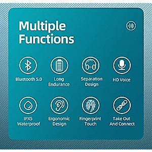 Wireless Earbuds Bluetooth Headphones 24hrs Play Back Sport Earphones,USB-C Charging Port with LED Display Ear Buds Built-in Mic Headset for Workout