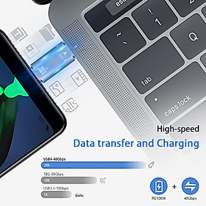 Duttek USB C Male to Male Adapter, 40Gpbs Type C Male to Type C Male Full Featured Adapter Support Data Transmission and Charging for with Thunderbolt 3/4, USB3.1, USB2.0. (1pack)