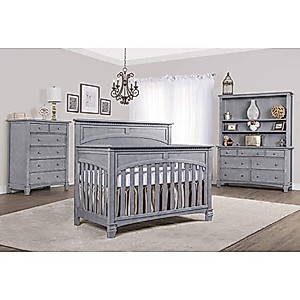 Evolur Santa Fe 5-in-1 Convertible Crib, Storm Grey