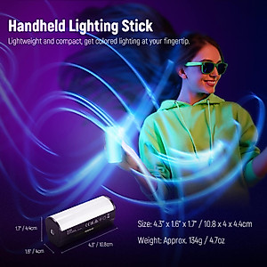 NEEWER 2 Pack Magnetic Handheld Light Wand, 360° Full RGB Mini LED Video Light Stick with 2500mAh Rechargeable Battery,2500-8500K Dimmable Camera Tube Light for Photography TikTok YouTube Vlog,TL96RGB