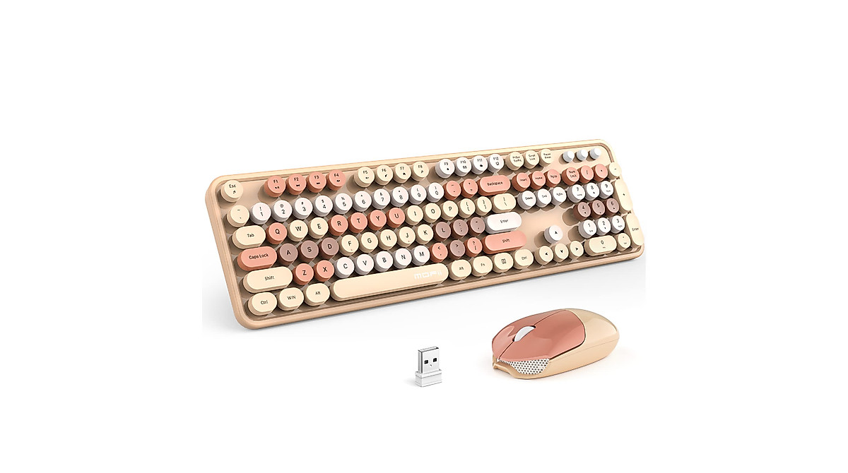 MOFII Wireless Keyboard & Mouse Combo - Retro Style