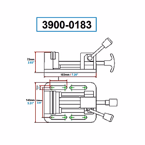 HHIP 3900-0183 Pro-Series High Grade Iron Quick Slide Drill Press Vise, 3" Width x 1.25" Depth Jaw, 3.5" Jaw Opening (Pack of 1), Silver