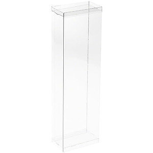 DollSafe Clear Folding Display Box for 11-12.5 inch Dolls and Action Figures, 4" W x 2.25" D x 13" H, Pack of 5