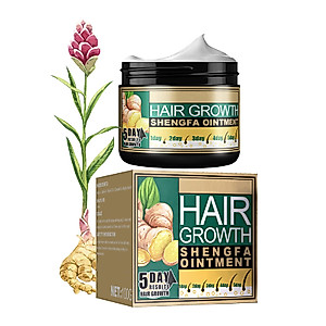 Hotiary Ginger Hair Growth Ointment Hair Regrowth Treatment Cream Moisturizing Scalp Massage Hair Follicle Hair Care Serum Essence Conditioner Sample 1 oz