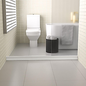 3.5" High Shower Threshold Water Dam, 74 IN Shower Water Splash Guard for Curbless Bath Shower Threshold Water Barrier Stopper for Wet and Dry Separation Bathroom and Kitchen (White/6.2FT)