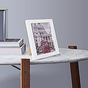 Charein 5x7 Picture Frame Set of 10, Made of solid wood for Tabletop and Wall Mounting Display, Classic Photo Frame for Home Office Wall Gallery Decor, Display for Wall Artwork, photographs, White