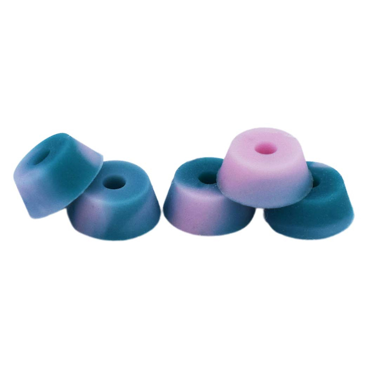 Teak Tuning Bubble Bushings Pro Duro Series in Pink and Teal Swirl - Loose (61A) - Custom Molded Fingerboard Tuning