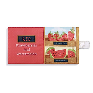 DEMDACO Farmer's Market Bright Colors 7 x 7 Polyester Fabric Baby Soft Touch Feel Book