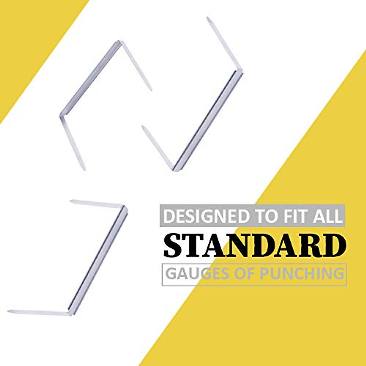 OLYMPX 100 Pcs of 2” Capacity Premium Metal Prong Paper Fastener Bases, 2.75 Inch Base for Paper File Clip Folder Accessories, Box of 100