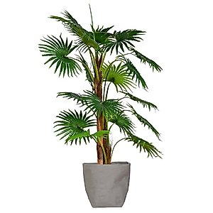 Vintage Home Artificial Faux 48" Tall Fan Palm Tree with Eco-Paper Planter with Eco Planter (VHX130)
