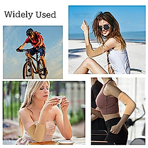 Mozeat Lens 2 Pairs Forearm Tattoo Cover up Sleeve Tattoo Sleeves for Women Forearm Tattoo Cover Sleeve Arm Sleeves for Women Men(Nude, 7.9 X 3.9 Inch)