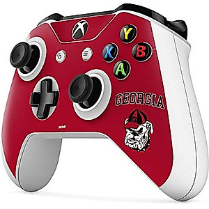 Skinit Decal Gaming Skin Compatible with Xbox One S Controller - Officially Licensed College Georgia Bulldogs Design