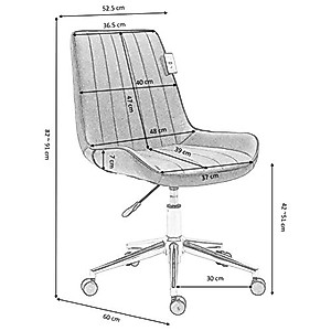 Cherry Tree Furniture Cala Pine Green Colour Velvet Fabric Desk Chair Swivel Chair with Chrome Base