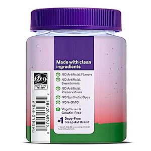 Natrol Kids Sleep+ Immune Health Gummies with Melatonin, Zinc, Vitamin C and D, Elderberry, 50 Raspberry Flavored Melatonin and Immune Health Gummies, 50 Day Supply