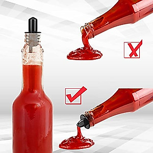 Bottle Pourers Syrup Pourer Pour Spouts Including Snow Cone Syrup Liquor Bottle Pourers and Rubber Pourers Dust Cap Covers Pourers Dispenser Accessories(30 Pcs)