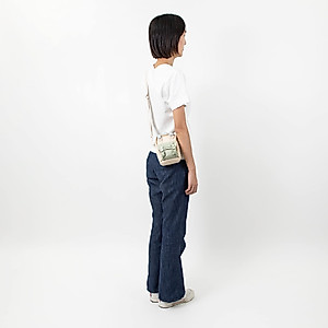 Doughnut Macaroon Tiny Nature Pale series 1L Women Girl Casual Crossbody Cell Phone Bag Purse Handbag (Hazy x Lichen)