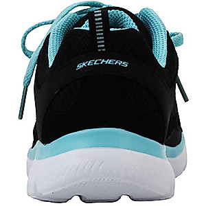 Skechers Women's Summit New World Black/Light Blue Sneaker 10 M US