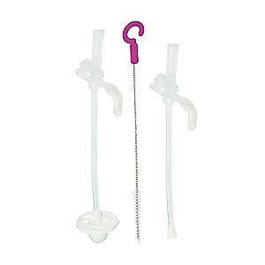 b.box Sippy Cup Replacement Straw Pack | Includes 1 Replacement Straw, 1 Replacement Straw with Weight, 1 Cleaning Brush | Fits b.box Sippy Cups