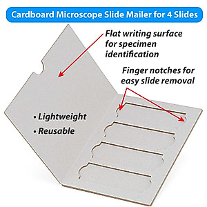 Globe Scientific 513004 Cardboard Slide Mailer for 4 Slide (Case of 50)