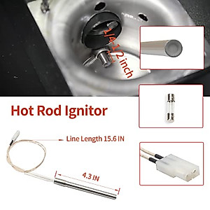 MARS CAMP Upgrade Grill Induction Fan, Auger Motor, Fire Burn Pot, Hot Rod Ignitor Kit, Replacement Parts for Pit Boss and Traeger Wood Pellet Grill with Screws and Fuse