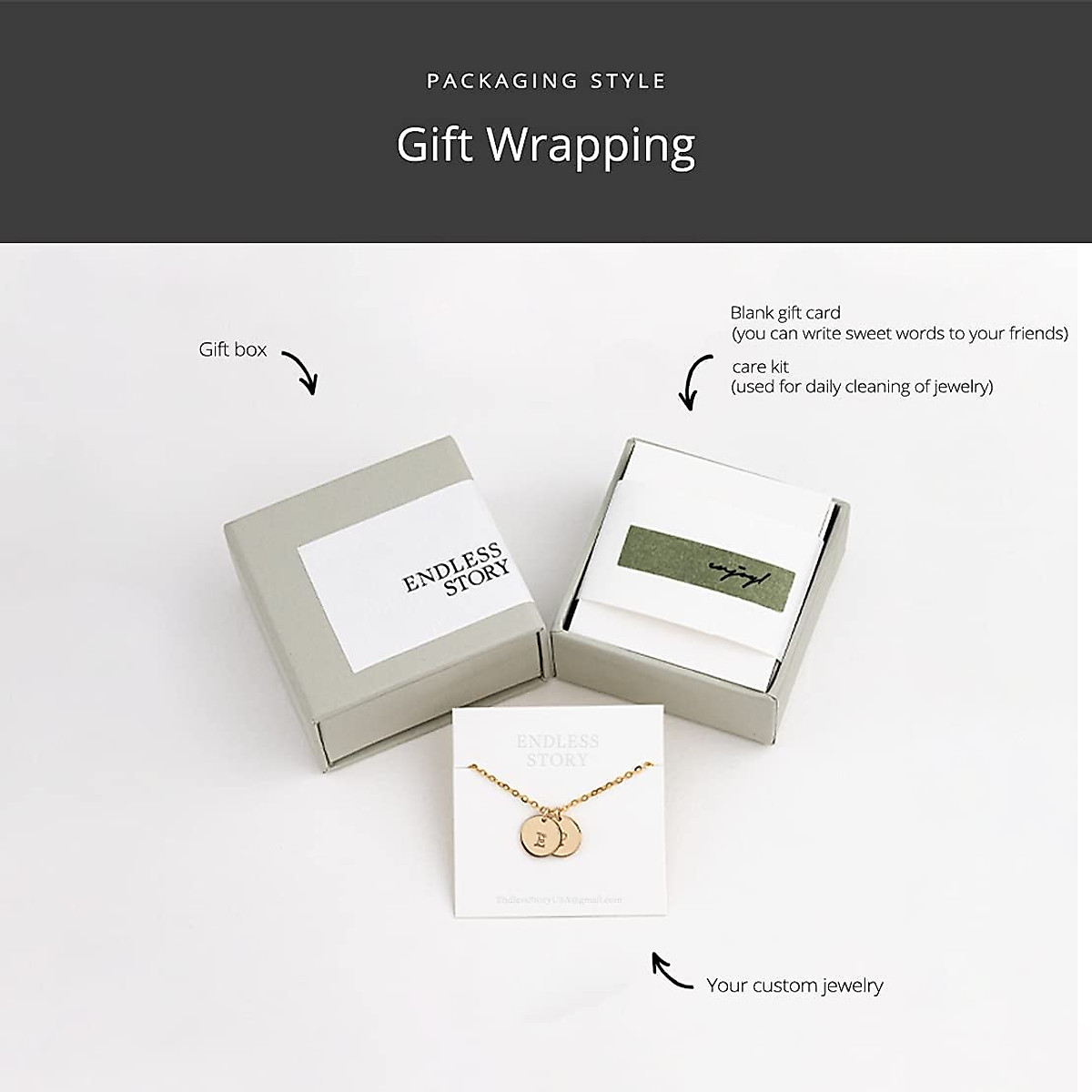 Endless Story 9mm Personalized Dainty Disk Necklace,Custom Initial Necklace,Mothers Necklace, Jewelry Gift for Her (Sterling Silver)