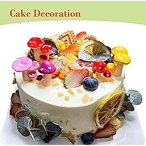 JKanruh 35 Pcs Miniature Resin Mushroom,Cute Mushrooms Fairy Garden Moss Landscape Ornaments for Outdoor Decoration,Home Décor,Cake Decoration,DIY Crafts