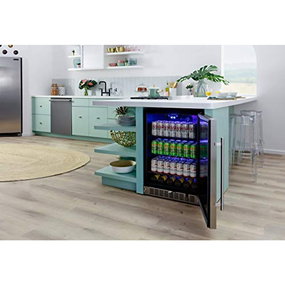 EdgeStar CBR1501SLD 5.49 Cu. Ft 142 Can Built-in Stainless Steel Beverage Cooler