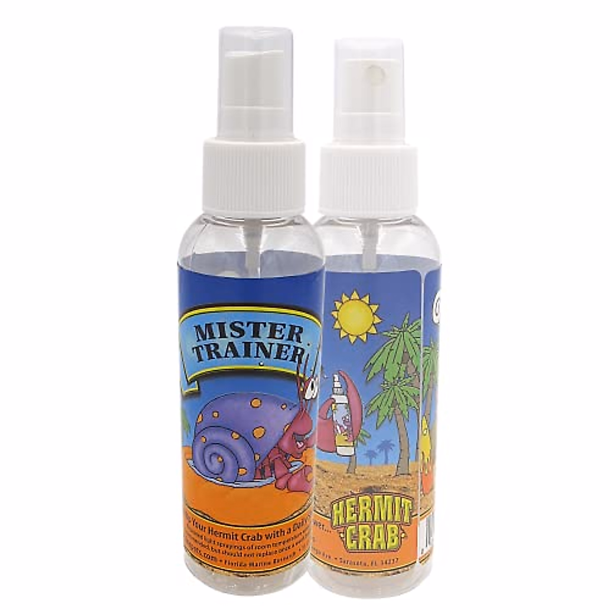 Needzo Hermit Crab Misting Spray Bottle for Cages and Terrariums, Water Bottles for Crabs, Reptiles, and Amphibians, First Pet Starter Kit, Pack of 3, 6.5 Inches