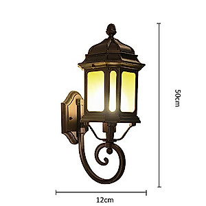 PEHUB Outside Victoria Edison E27 Aluminum Garden Wall Light Backyard External Wall Lamp Shop House Sconce Outdoor Antirust Waterproof Wall Lantern for Bar Exterior Light Fixture
