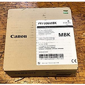 Canon PFI-306MBK 6656B001AA iPF8300 8400 8410 9400 Color Ink Cartridge (Matte Black) in Retail Packaging