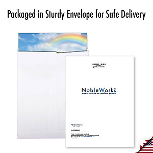 NobleWorks - 1 Large Birthday Greeting Card (8.5 x 11 Inch) - Fun Animal Bday Celebration, Stationery Notecard - Fruit Cat J6323ABDG