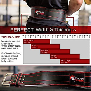 Dark Iron Fitness Weight Lifting Belt for Men & Women - 100% Leather Gym Belts for Weightlifting, Powerlifting, Strength Training, Squat or Deadlift Workout up to 600 Lbs